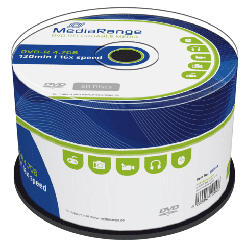 DVD-R MEDIJ PRINTABLE MEDIARANGE SPINDLE (CAKE) 1/50 240 / 300 ...